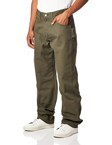 Dickies mens Relaxed Fit Sanded Duck Carpenter jeans, Moss Green, 34W x 34L US
