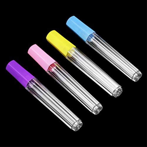 EXCEART Clear Beads Needle Storage Tube 4Pcs 10cm Transparent Plastic Sealed Stitching Craft Needles Organizer Bottles Sewing Embroidery Needles Holder Braiding Tool