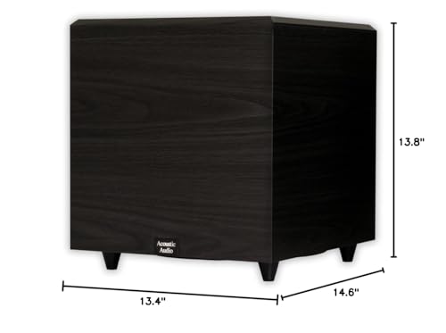 Acoustic Audio PSW-12 500 Watt 12-Inch Down Firing Powered Subwoofer (Black)