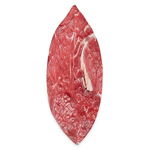 Rowdy Man Pillows Raw Steak Meat 1 Throw Pillow, 16x16, Multicolor