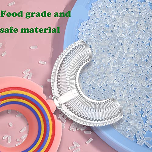 newrichbee 4 Packs Kids Toothbrush,Food Grade Silicone Head,Lovely Kids 360 U Shaped Toothbrush for Ages 2-8