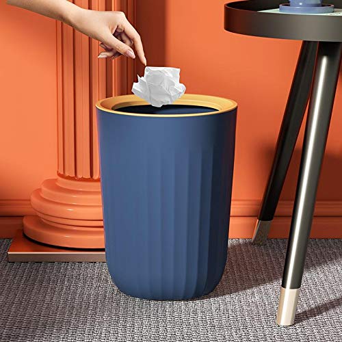 Hosaire. Waste Basket Trash Can Kitchen Waste Basket with Cover for Bathroom Home Office Dorm Kids Room 1 Pcs, Purple, 2431.5CM