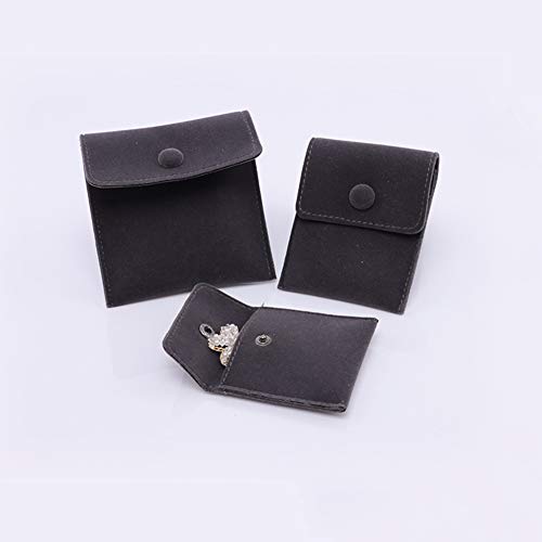 Cren Pack of 9 Velvet Jewelry Pouch 3 Sizes Portable Jewelry Gift Bags With Snap Button