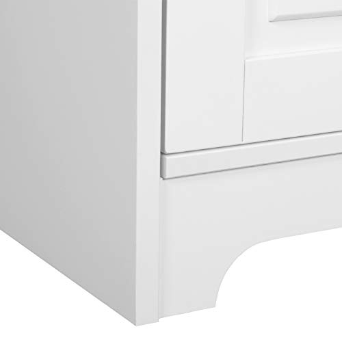 VINGLI White Pantry Cabinet, Tall Kitchen Pantry Storage Cabinet, Freestanding Pantry Cupboard, 2 Door Pantry for Laundry Room, Kitchen, Apartment