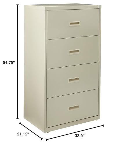Lorell, LLR60559, Lateral File - 4-Drawer, 1 / Each, Putty