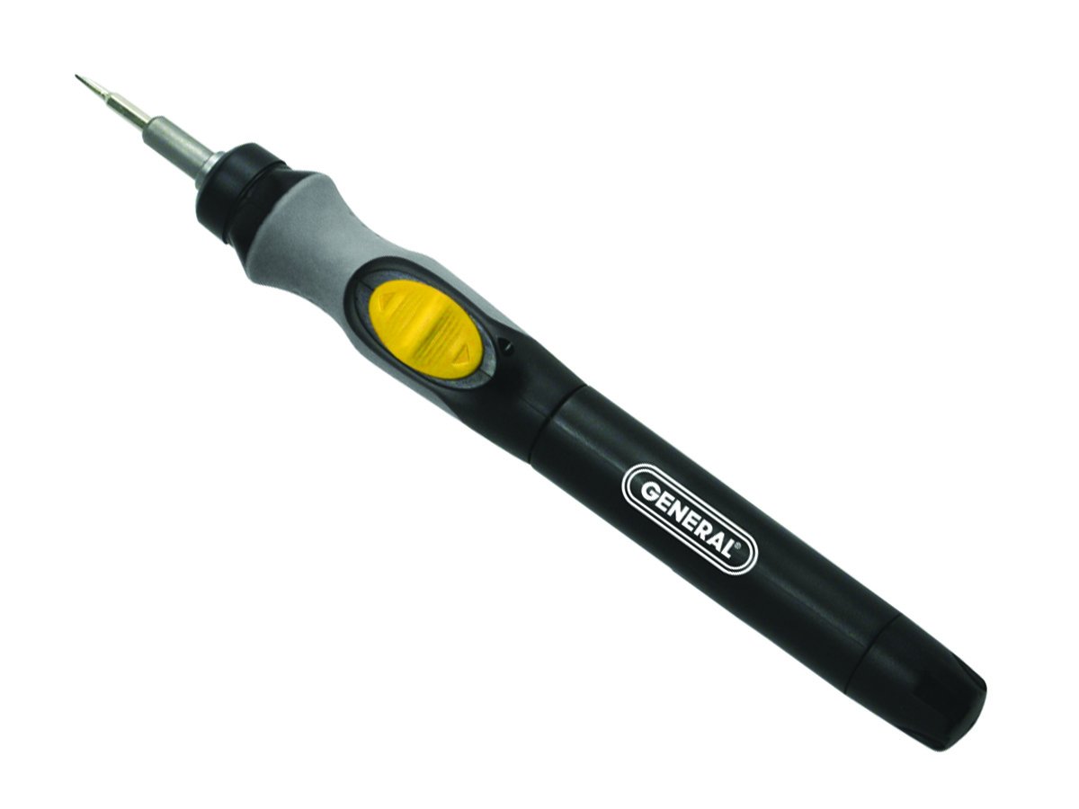 General Tools Precision Cordless Electric Screwdriver #500 with Six Bits and Quick Change Chuck, Handles Difficult, Repetitive Screw-Fastening Jobs