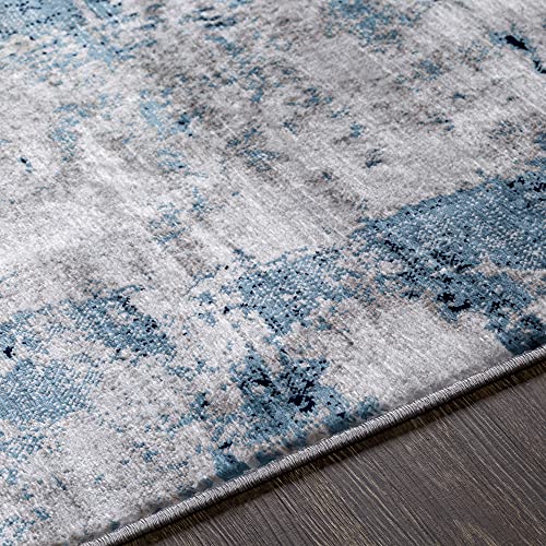 Artistic Weavers Houda Modern Abstract Area Rug, 7'10" x 10'3", Navy/Aqua