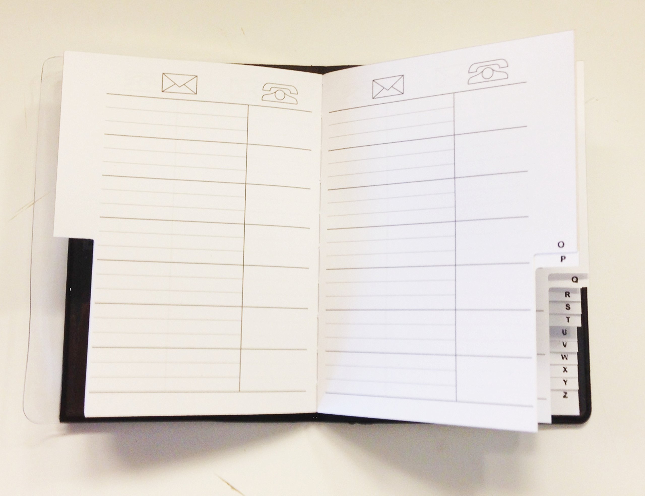 SYMAK K6885-01 Kamset Address Telephone Book Small 3.25" x 4" Black, White