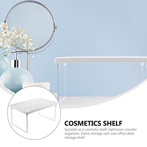 DOITOOL Foldable Cabinet Storage Rack Cosmetic Makeup Shelf Bathroom Countertop Organizer Kitchen Counter Storage Shelves Office Desktop Stationery Rack