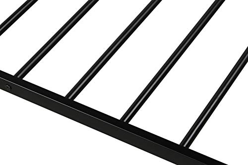 Olela Twin Over Twin Metal Bunk Beds,Heavy Duty Steel Bed Frame with Safety Rail and 2 Ladders for Boys Girls Adults Dormitory Bedroom,No Box Spring Needed,Black