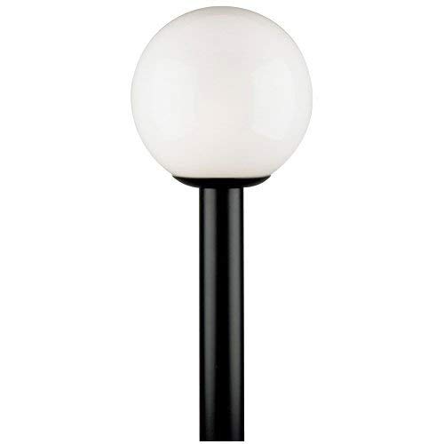 Westinghouse 6686100 One-Light Post-Top Exterior Lantern, Black Finish Polycarbonate with White Acrylic Globe