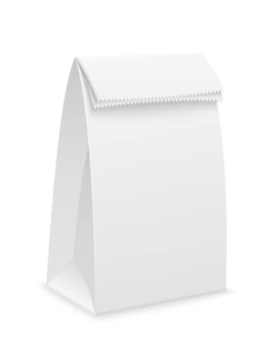 Perfect Stix 4lb Kraft White Paper Bags - Pack of 125ct (Kraft White Bag 4-125)