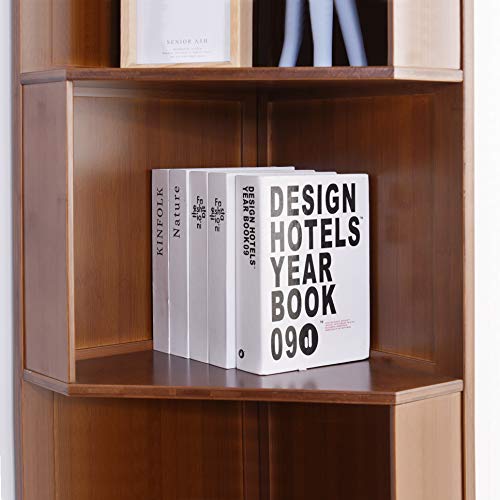 BALANBO 5-Bookcase Industrial Cube Shelf Corner Bookshelf Display Corner Storage Tall Bookshelf Multifunctional Storage Display Stand Shelf for Home Office Living Room Decorationā¦