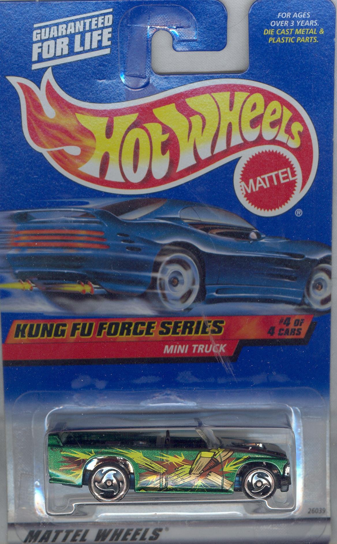 Hot Wheels 2000 036 kung fu series 4 of 4 green MINI TRUCK 1:64 Scale Die-cast Collectible Car