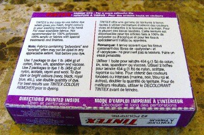 Lot of 1 Tintex Brand Purple Fabric Dye 2