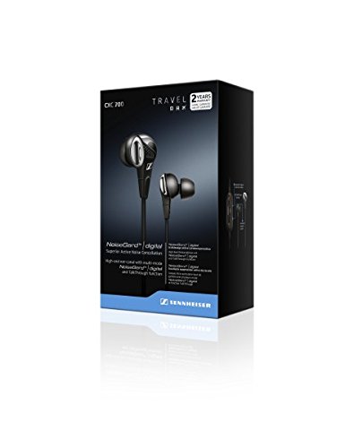 Sennheiser CXC 700 Ear-Canal Travel Headphones with 3 Digital Noise Cancellation Settings