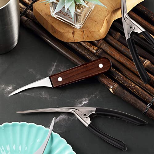 4 PCS Shrimp Deveiner Tool and Peeler, Stainless Steel Shrimp Peeler and Shrimp Cleaner Knife, Easy to Use Shrimp Deveiner, Kitchen Tools