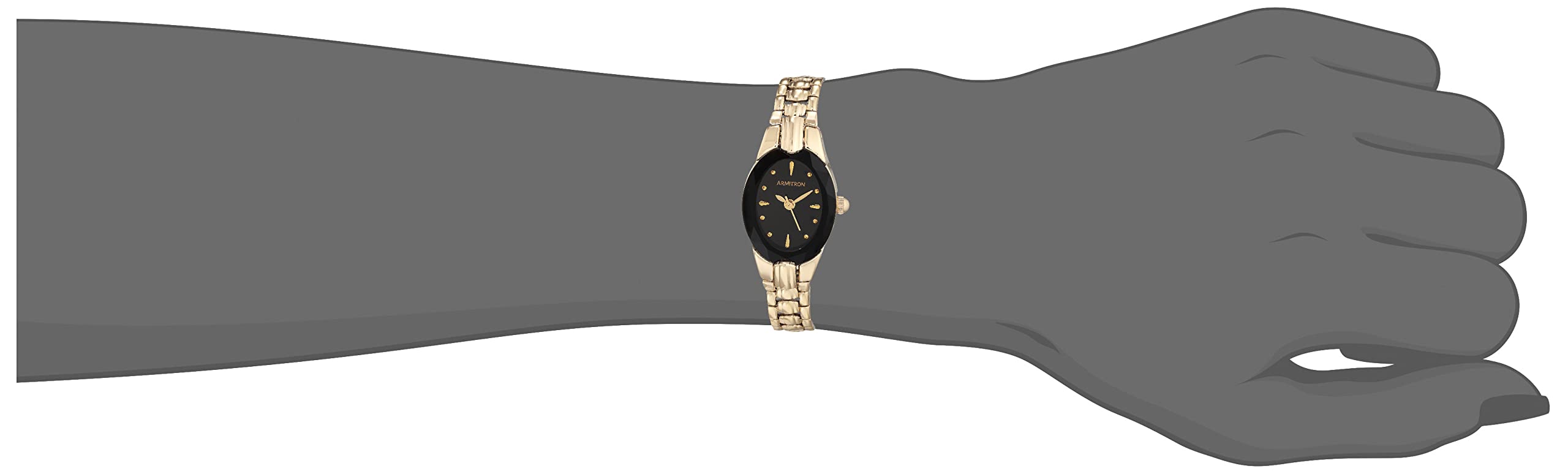 Armitron Women's Bracelet Watch, 75/3313 - Black/Gold-Tone