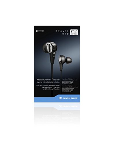 Sennheiser CXC 700 Ear-Canal Travel Headphones with 3 Digital Noise Cancellation Settings