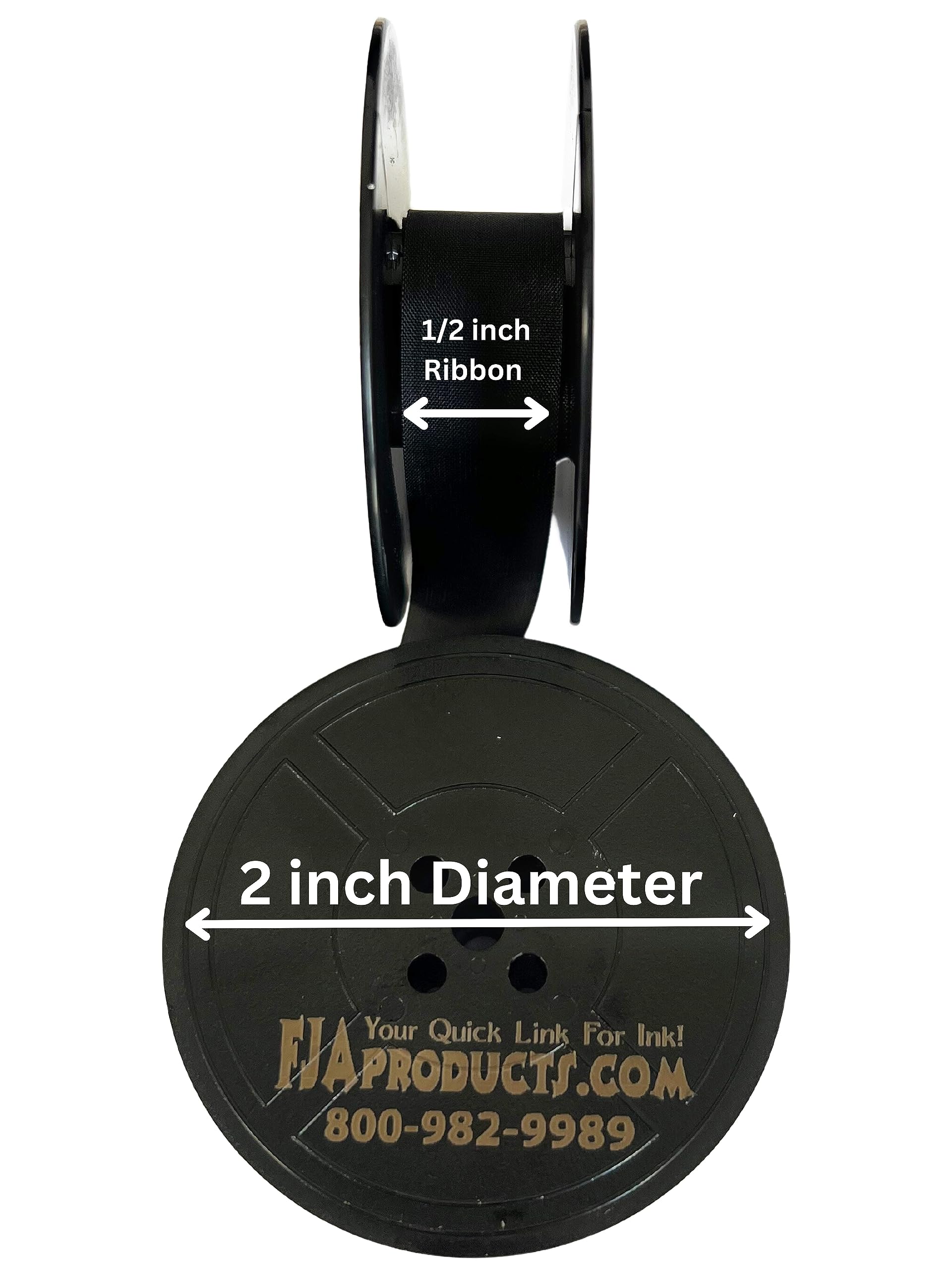 "Package of Two" Hermes 3000 Typewriter Ribbon, Compatible, Black, Twin Spool