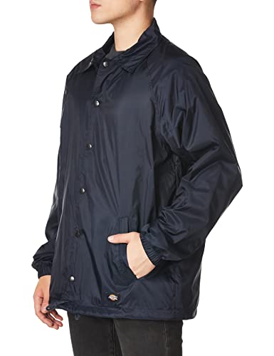 Dickies Men's Snap Front Nylon Jacket, Dark Navy, X-Large
