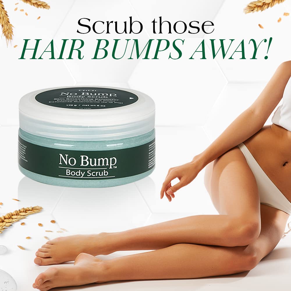 GiGi No Bump Body Scrub - Exfoliating Scrub for Ingrown Hair & Razor Bumps, Pre & Post-Waxing Treatment, Smooths Skin & Prevents Irritation, 6 oz, 1 Pack
