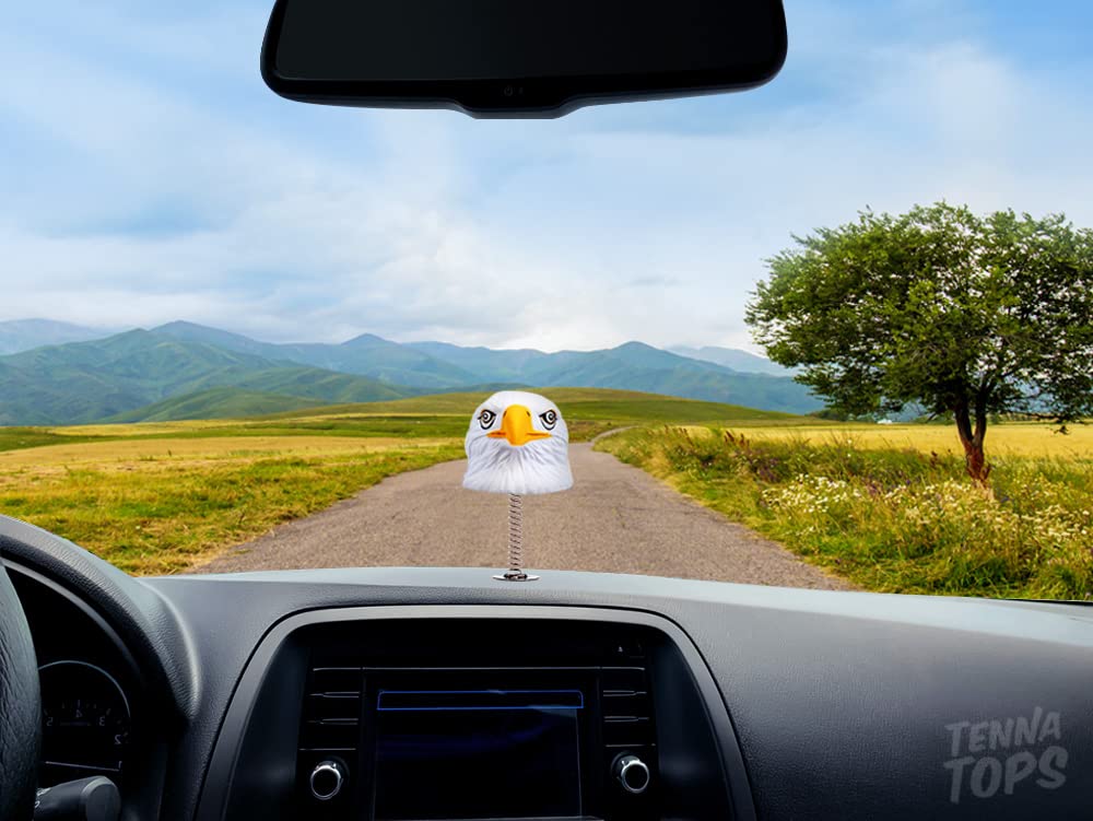 Tenna Tops Patriotic American Bald Eagle Head Car Antenna Topper/Auto Dashboard Accessory