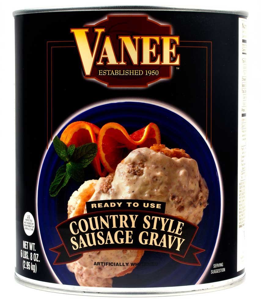 Entree Country Style Sausage Gravy,lb. 10 Can -- 6 Per Case