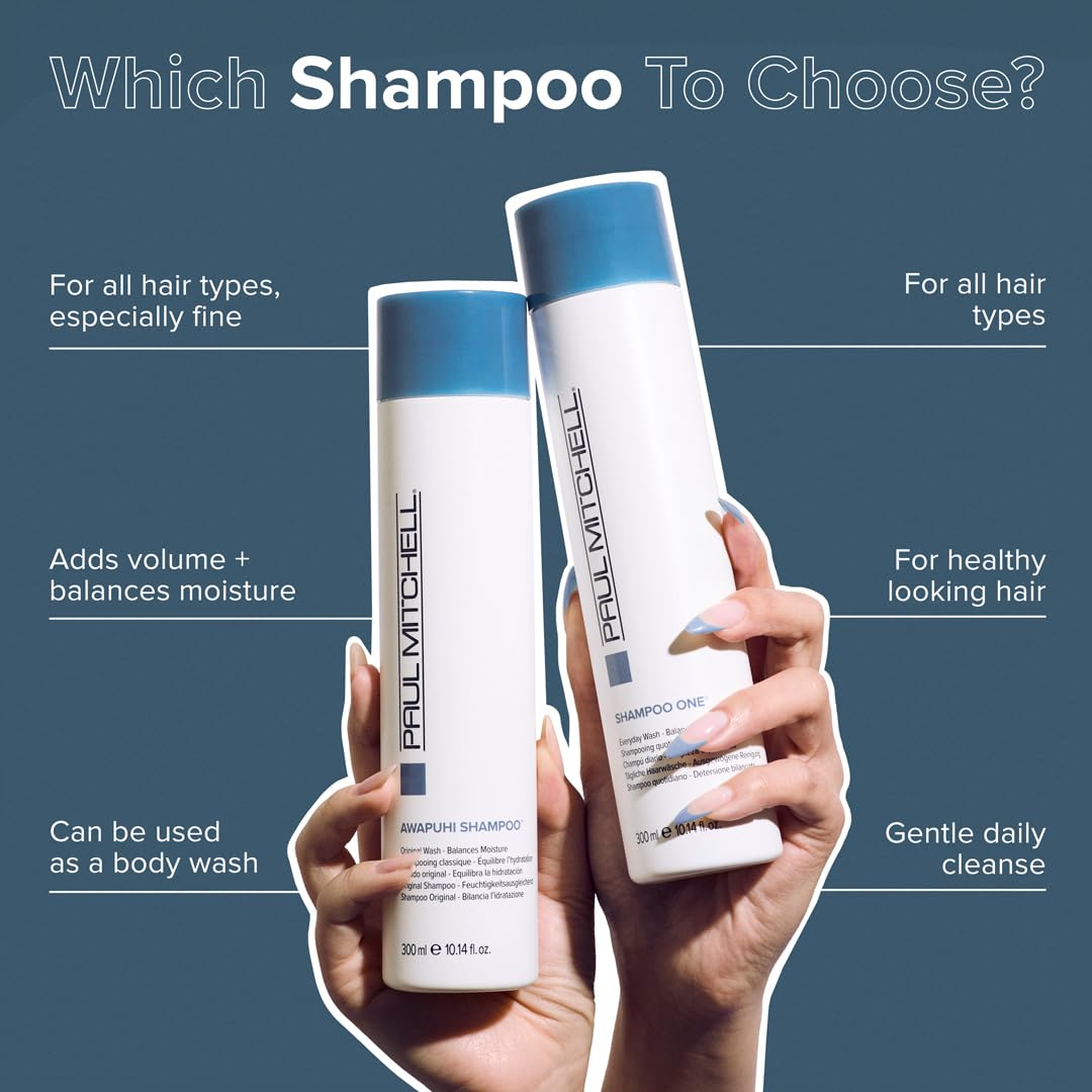 Paul Mitchell Awapuhi Shampoo, Original Wash, Balances Moisture, For All Hair Types, 16.9 Fl Oz