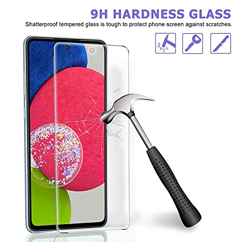 Ferilinso [5 Pack 3 Pack Screen Protector + 2 Pack Camera Lens Protector for Samsung Galaxy A52 4G&5G/ A52s 5G [HD] [Tempered-Glass] [Case Friendly] [Anti-Fingerprint] [Easy Installation]