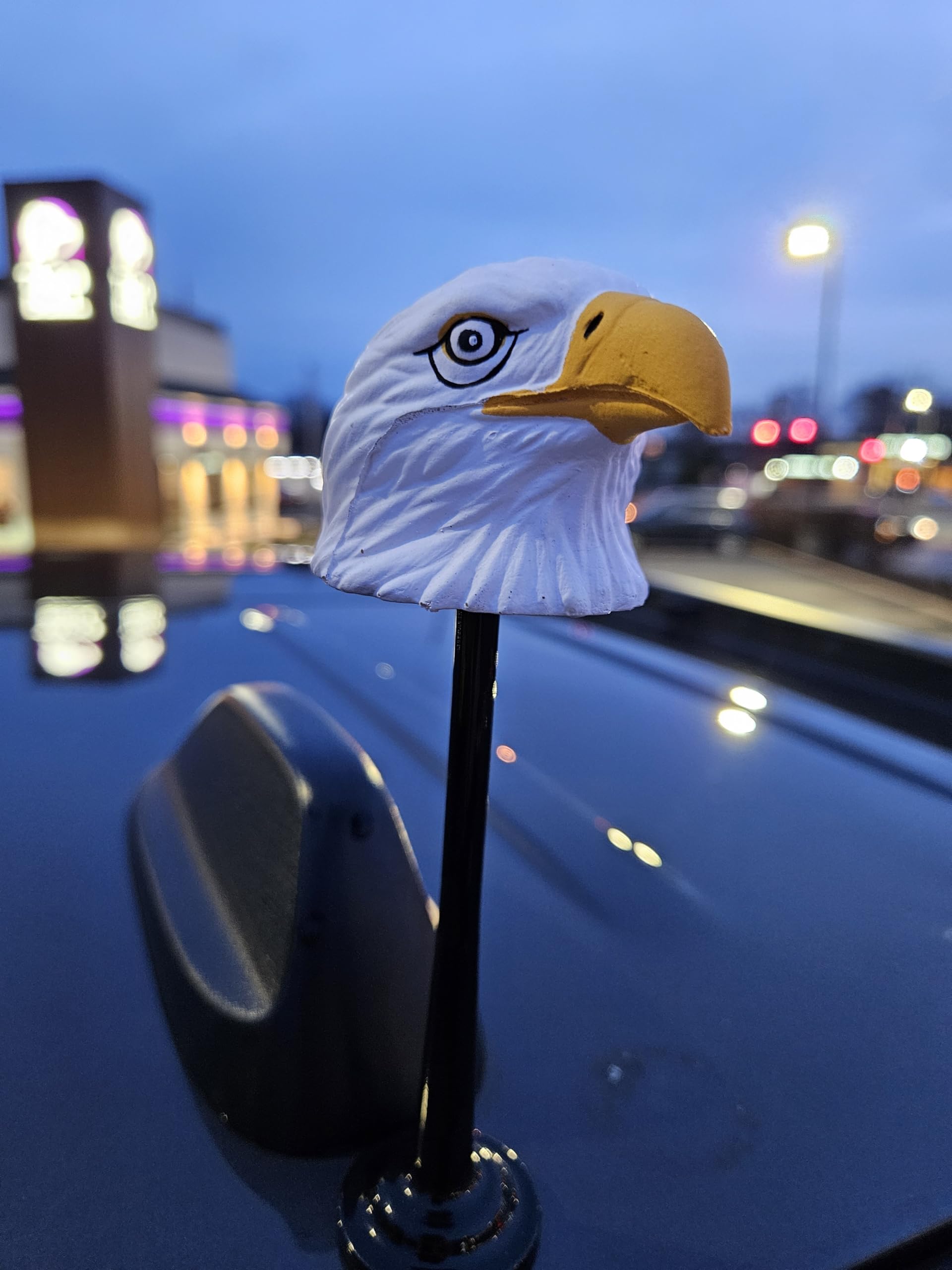 Tenna Tops Patriotic American Bald Eagle Head Car Antenna Topper/Auto Dashboard Accessory