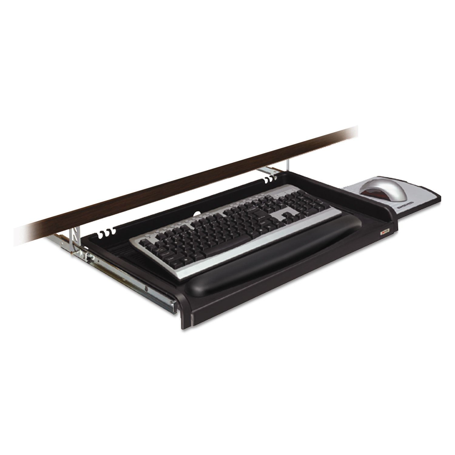 3M KD45 Underdesk Keyboard Drawer,Gel Rest,16-1/2-Inch L,21-Inch 12-3/4-Inch,BK