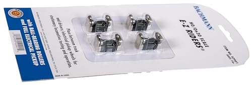 Bachmann Trains E-Z RIDERS™ with BALL-BEARING ROLLERS - 4/pk - For Use with HO or On30 Scale