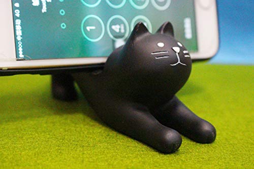 Bolley Joss Desk Cell Phone Holder Stand Cute Stretching Cat Kitty for Office Free You Hands Home Ornament