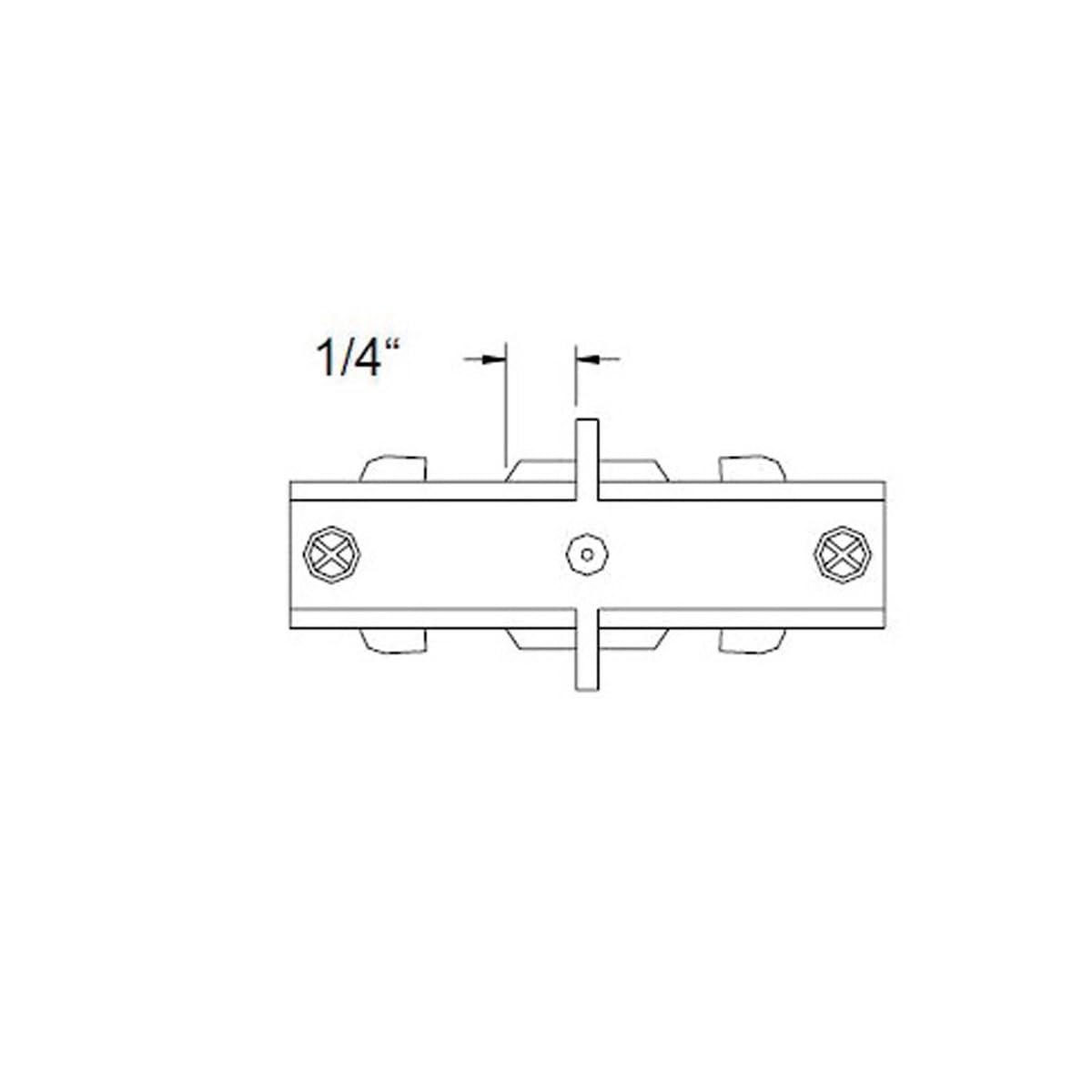 WAC Lighting, H Track I Connector in Black