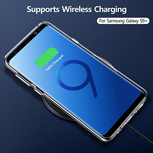Rayboen for Samsung Galaxy S9 Plus Case (Not for S9 5.8in), Crystal Clear Shockproof Non-Slip Anti-Yellowing Protective Phone Case, Hard PC Back & Soft TPU Frame Slim Cover for Galaxy S9+ Plus
