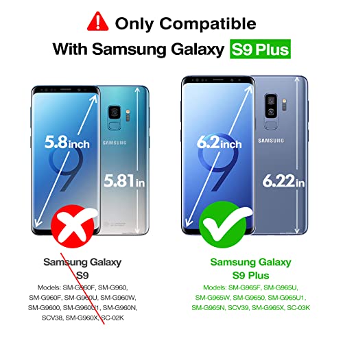 Rayboen for Samsung Galaxy S9 Plus Case (Not for S9 5.8in), Crystal Clear Shockproof Non-Slip Anti-Yellowing Protective Phone Case, Hard PC Back & Soft TPU Frame Slim Cover for Galaxy S9+ Plus