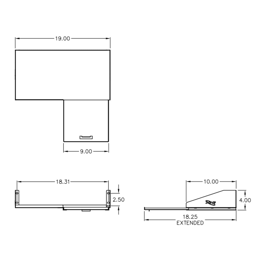 ICC Keyboard Shelf with Sliding Mouse Tray