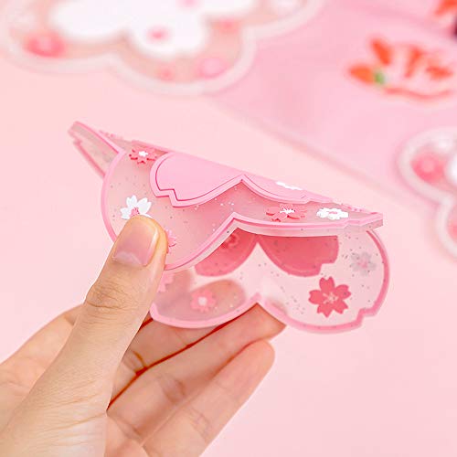 Sakura Coffee Cup Mat Kawaii Coaster 2PCS Cute Cherry Blossom PVC Home Tea Mug Pink Flower Pattern Durable Anti-Skid Pot Bowl Pad Placemat for Desk Drink Table Decor Kawaii Accessories (Small)