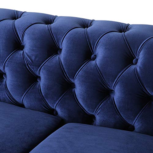 Christopher Knight Home Brinkhaven Love Seats, Midnight Blue + Dark Brown