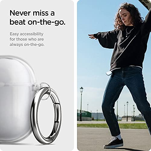 Spigen Ultra Hybrid Designed for Airpods 3rd Generation Case with Keychain, Protective Clear Case for Airpods 3 Case (2021) - Crystal Clear