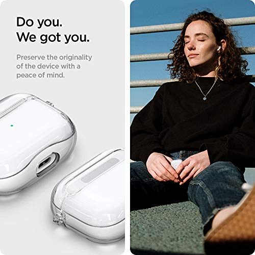 Spigen Ultra Hybrid Designed for Airpods 3rd Generation Case with Keychain, Protective Clear Case for Airpods 3 Case (2021) - Crystal Clear