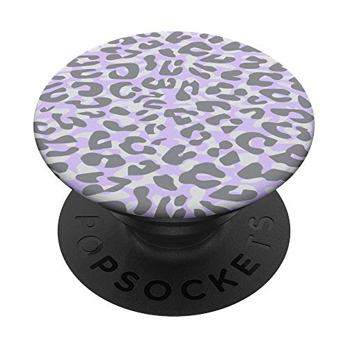 Purple Lilac Leopard Cheetah Animal Print PopSockets Swappable PopGrip