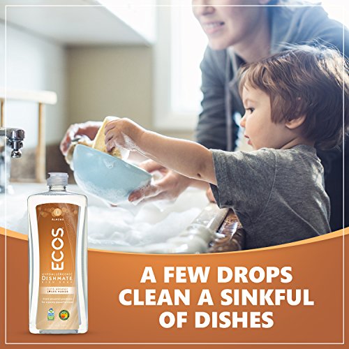 Earth Friendly Products Dishmate, Dishwashing Liquid, Natural Almond, 25 Ounce (Pack of 3)