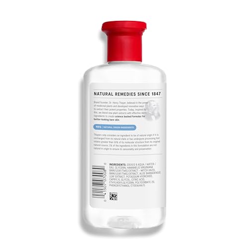 THAYERS Alcohol-Free, Hydrating, Unscented Witch Hazel Facial Toner with Aloe Vera Formula, Vegan, Dermatologist Tested and Recommended, 12 Oz (Packaging May Vary)