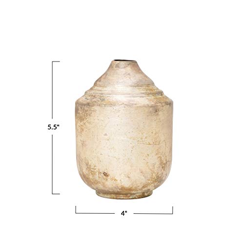 Creative Co-Op Metal, Champagne Gold Finish Vase