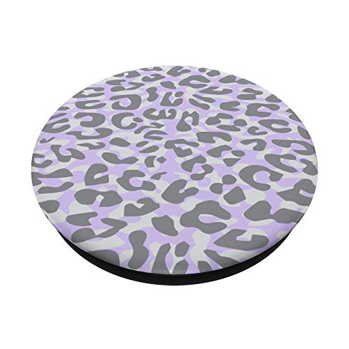 Purple Lilac Leopard Cheetah Animal Print PopSockets Swappable PopGrip