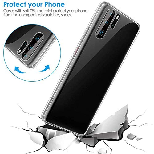 Phone Case for Blackview A80 Plus (6.49"), with [3 x Tempered Glass Protective Film], KJYF Clear Soft TPU Shell Ultra-Thin [Anti-Scratch] [Anti-Yellow] Case for Blackview A80 Plus - Clear