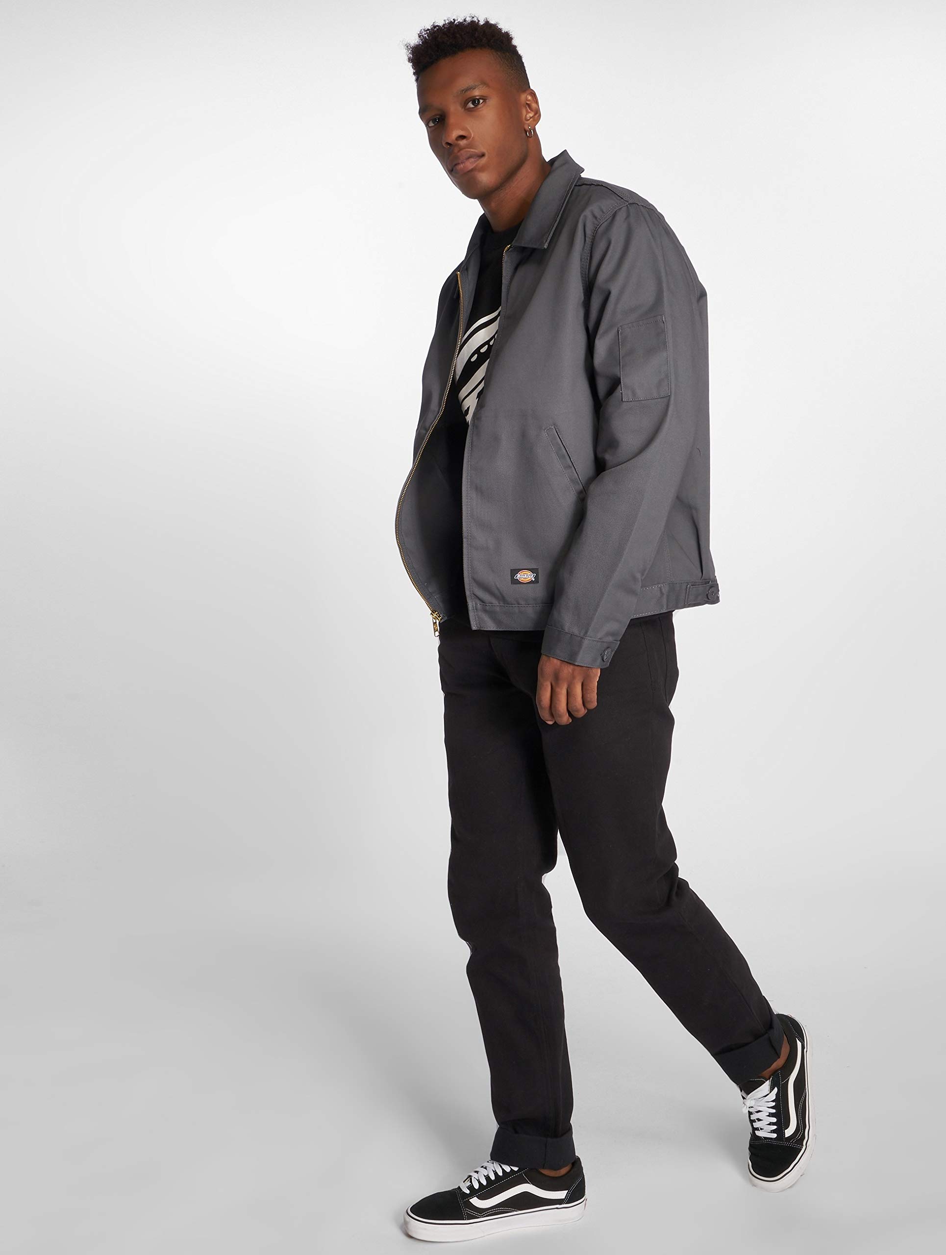 Dickies mens Unlined Eisenhower Jacket work utility outerwear, Charcoal, Large US