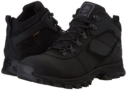 Timberland Men's Anti-Fatigue Hiking Waterproof Leather Mt. Maddsen Sneaker, Black, 11